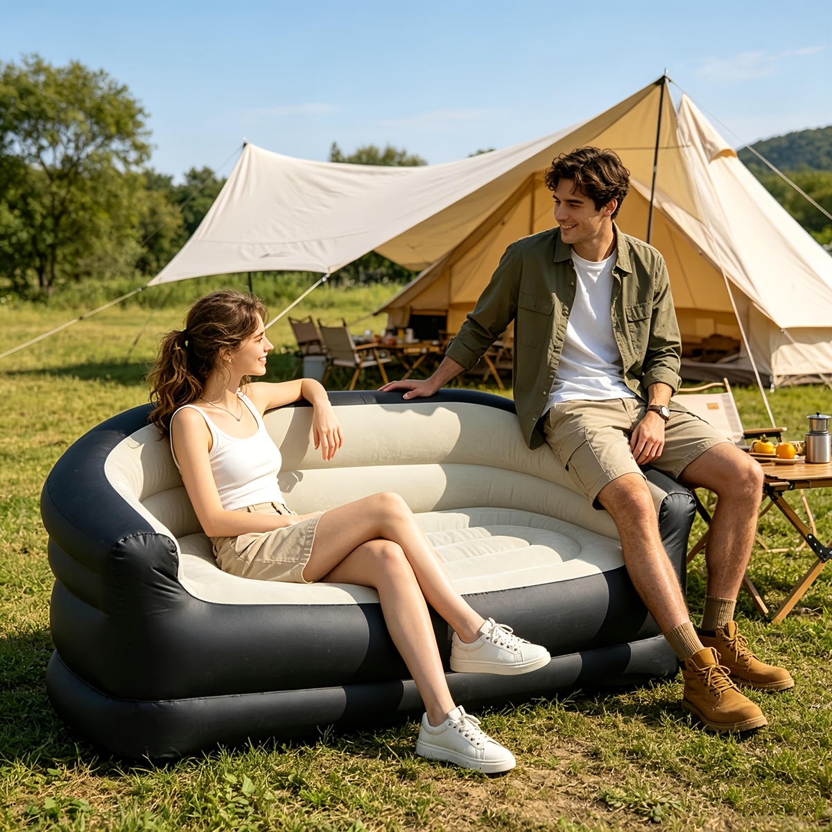 inflatable furniture sold on Temu United States