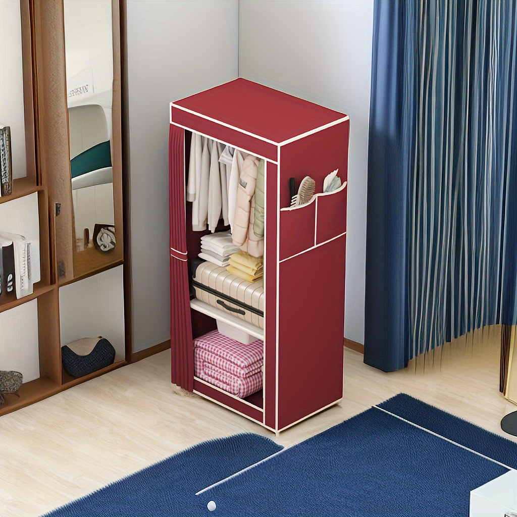 Wardrobe Storage Cabinet Dustproof Storage Cabinet Clothing - Temu Canada