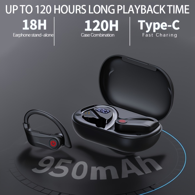 120 Hour Ultra Long Sports Wireless Earbuds - Temu