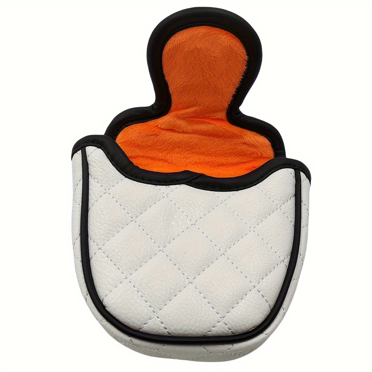 White Pu Leather Lion Crown Embroidery Golf Mallet Putter - Temu