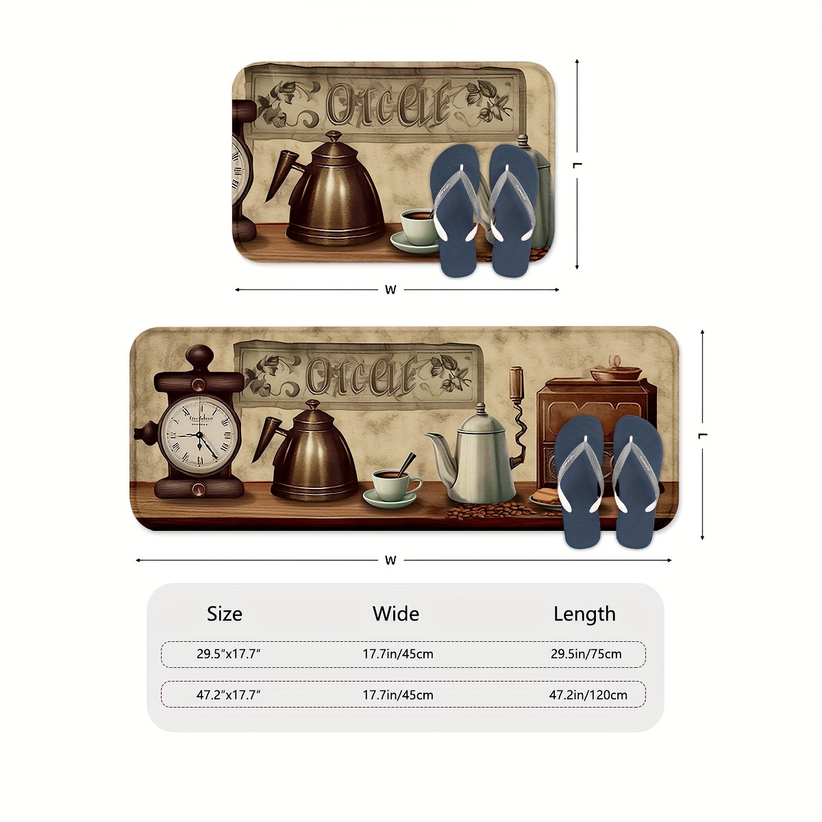 Coffee Kitchen Mats Non slip Durable Bathroom Pads - Temu Canada