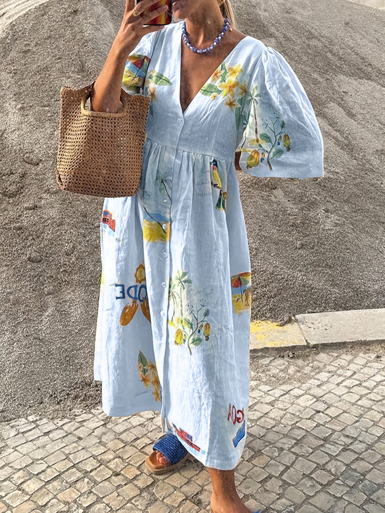 womens boho dresses sold on Temu United States