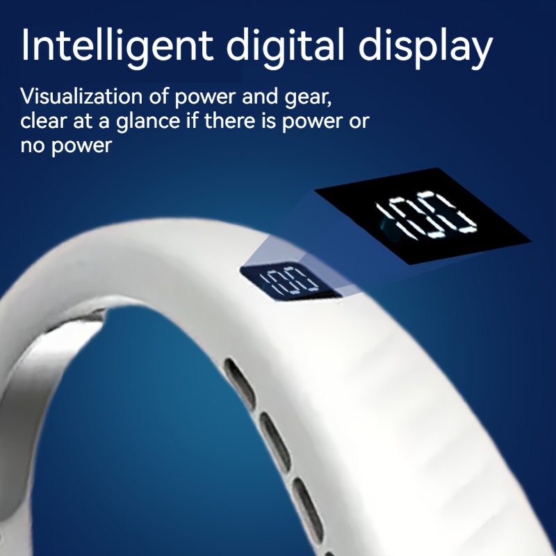 Usb Rechargeable Bladeless Neck Fan 5 speed Adjustable - Temu