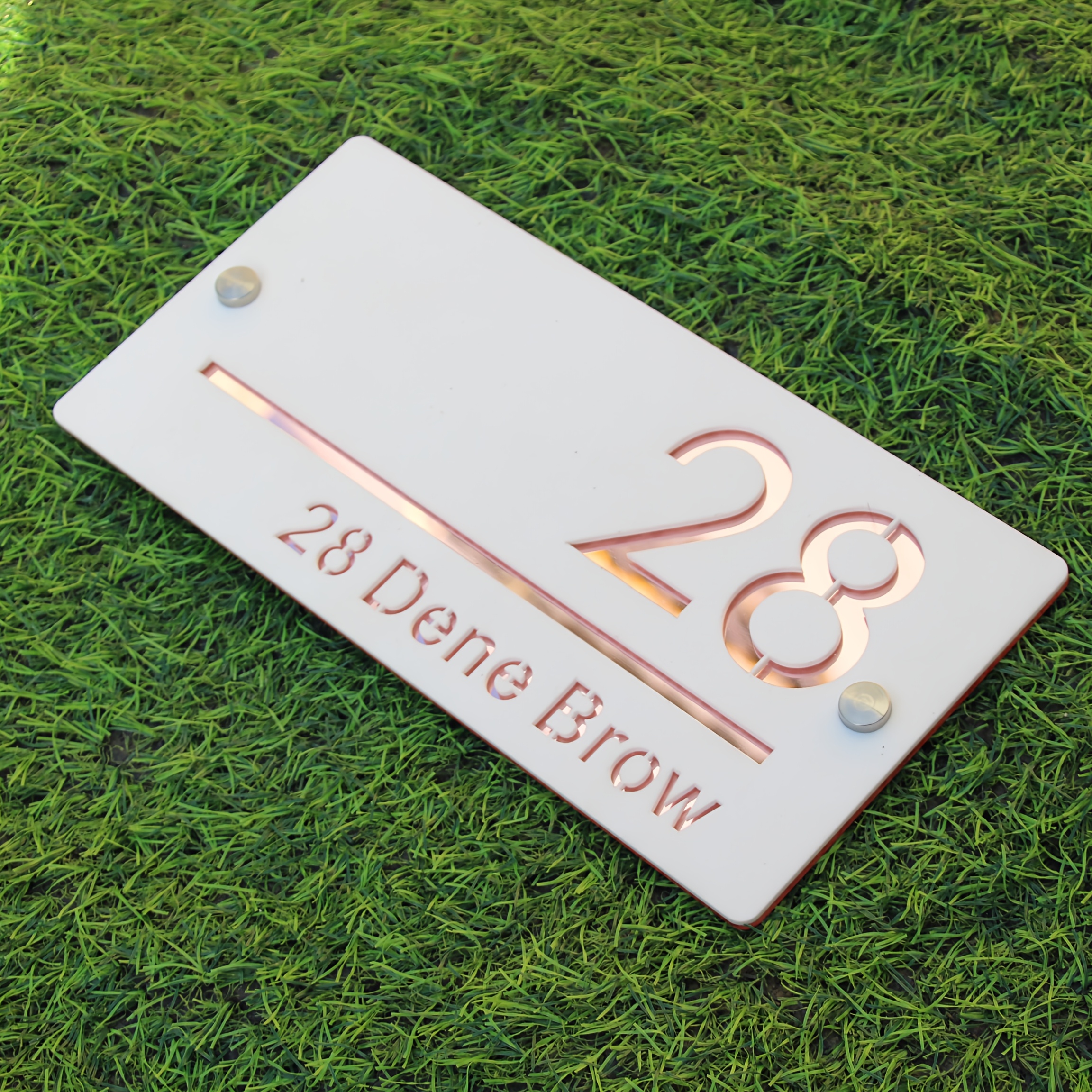 acrylic address signs sold on Temu United States