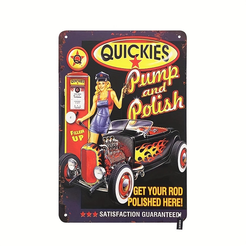 Hosnye Pin Girl Tin Sign Vintage Car Service Poster - Temu Canada