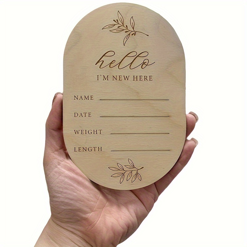 Oval Wooden Announcement Sign Creative Sign Name - Temu United