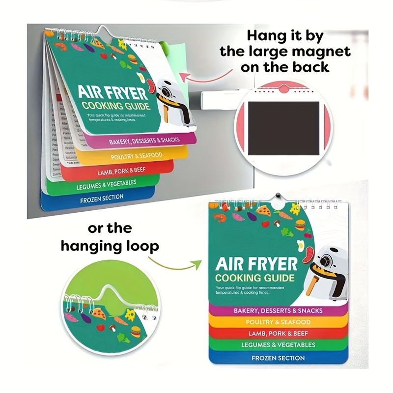 Air Fryer Sheet Magnet Set Cooking Times Chart Temp - Temu