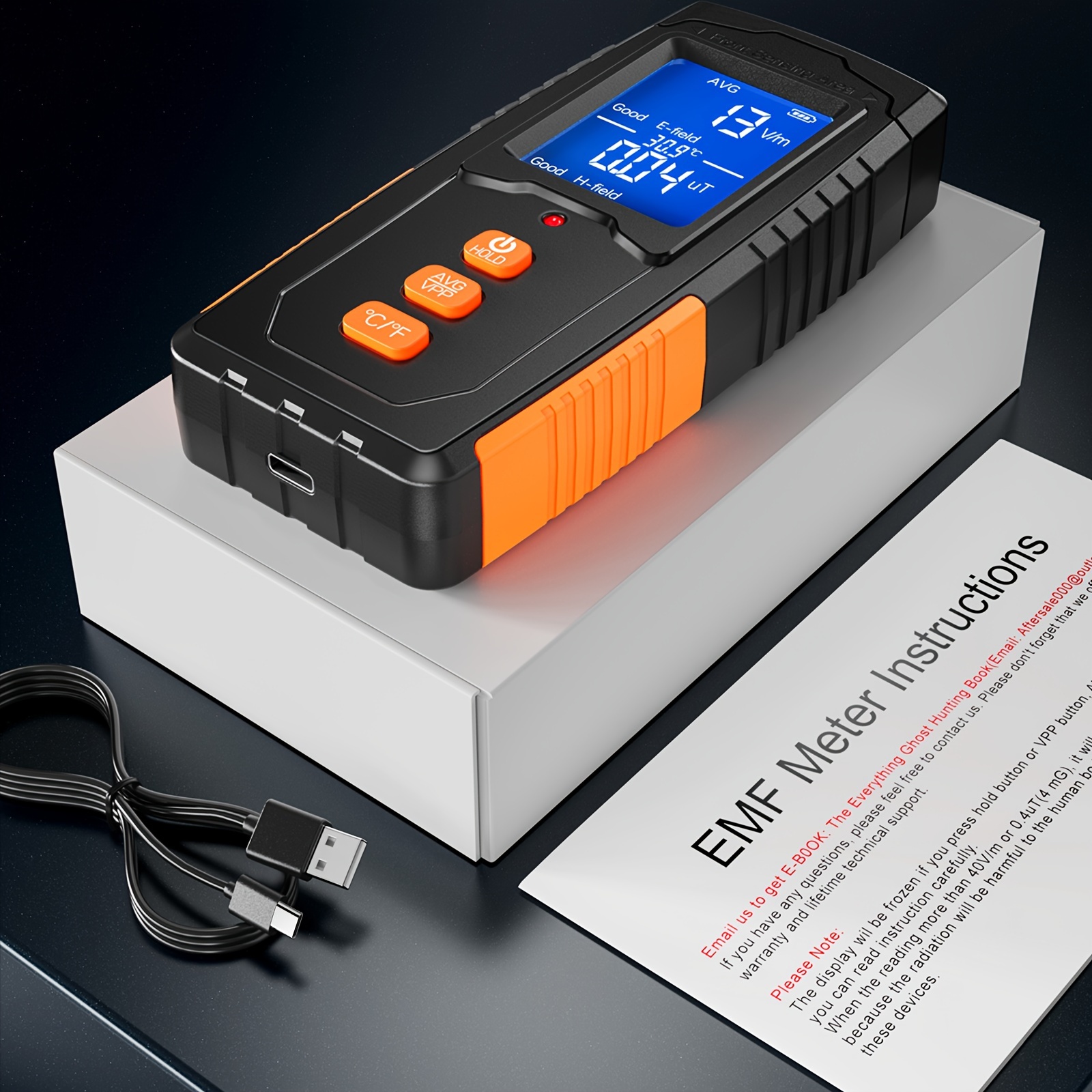 3 in 1 emf meter digital electromagnetic field - Temu