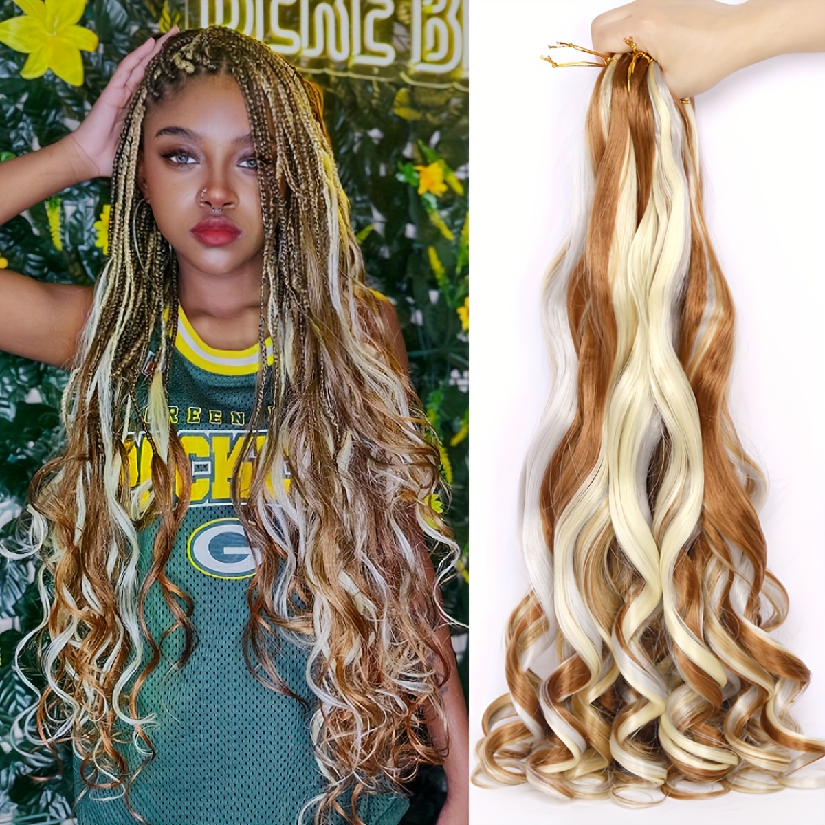 Elastic Braid Hair Loose Waves French Curls: Synthetic Box - Temu