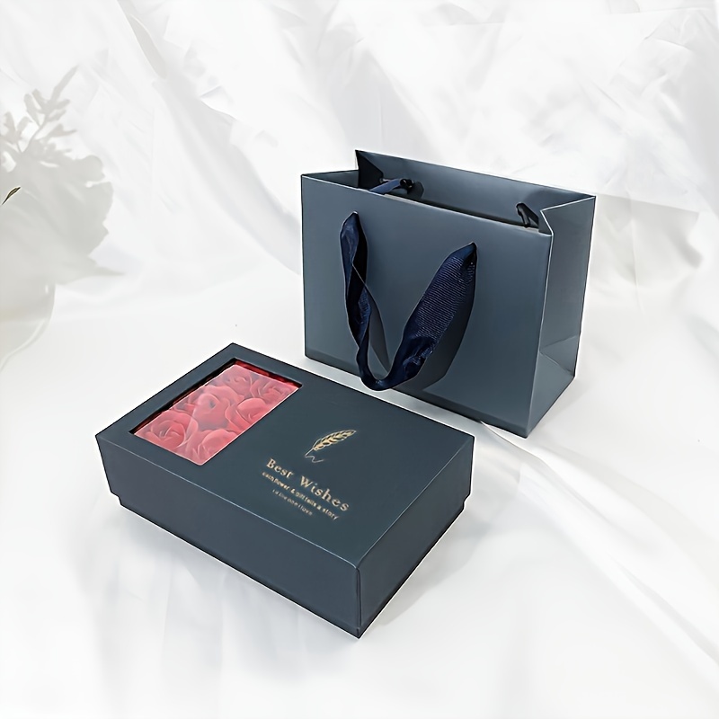 Romantic Rose Gift Box Flower Jewelry Storage Box Ring - Temu United ...