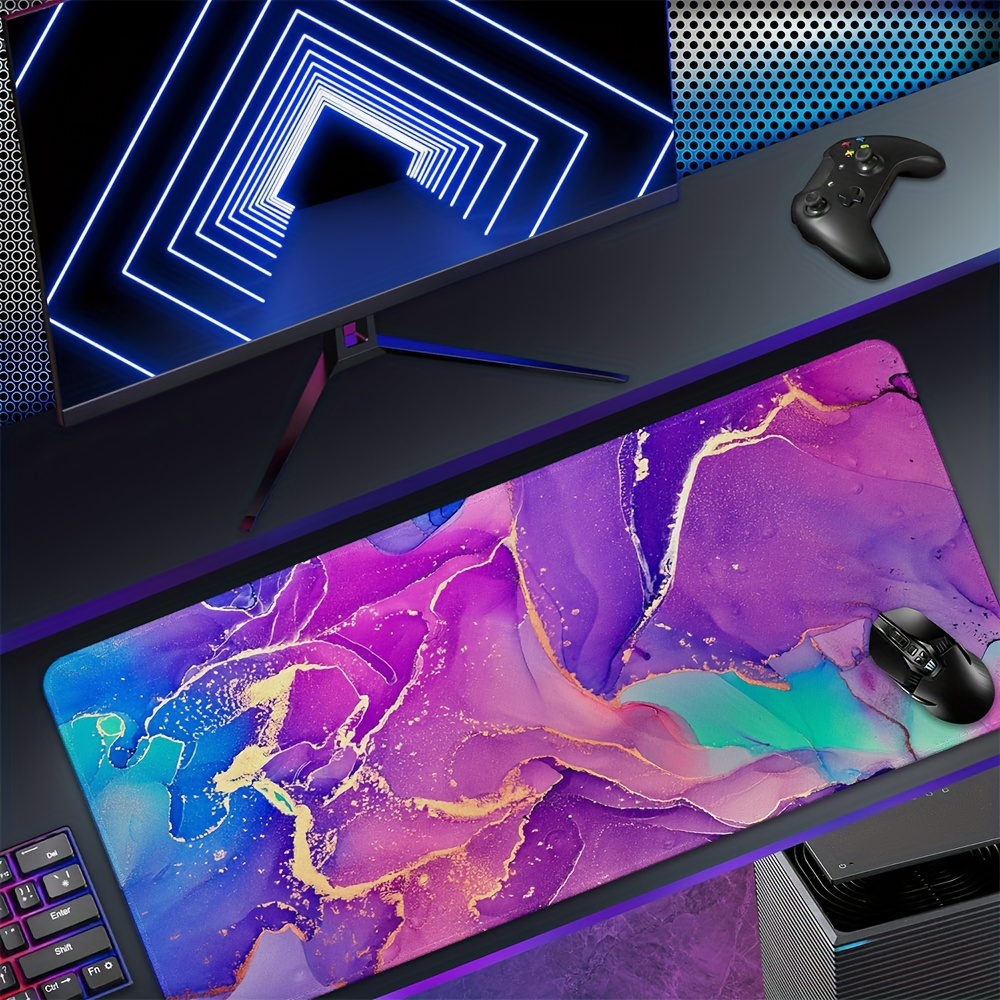 Rock Purple Natural Rubber Office Games Mouse Pad Stain - Temu