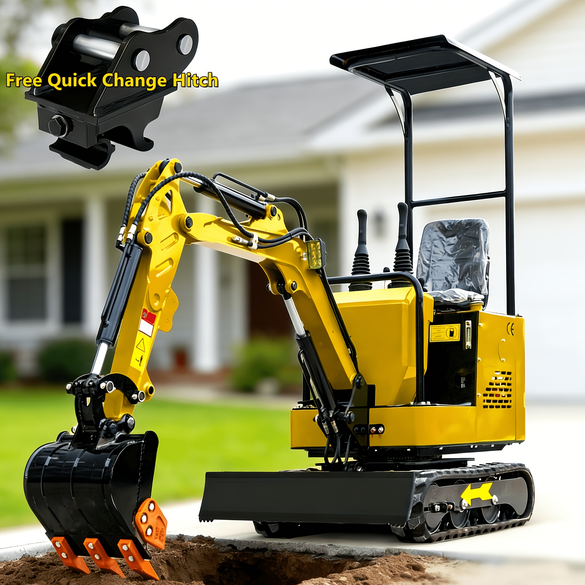 mini excavator sold on Temu United States