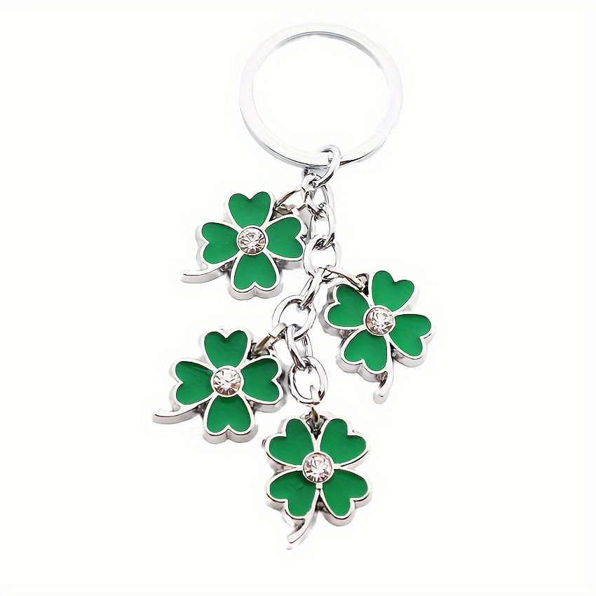 Lucky Four leaf Clover Keychain Lovers Keyring Car Pendant - Temu Portugal
