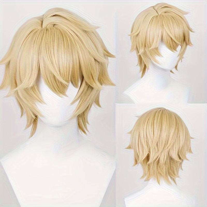 Blonde anime wig male store