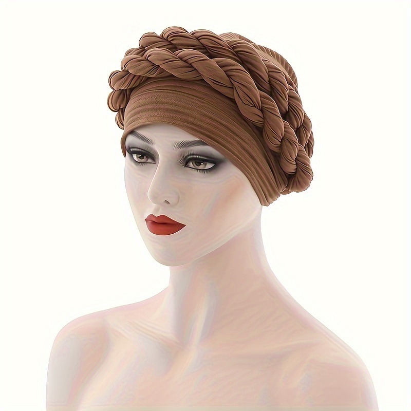 double braid turbans women classic solid color head wraps - Temu Canada