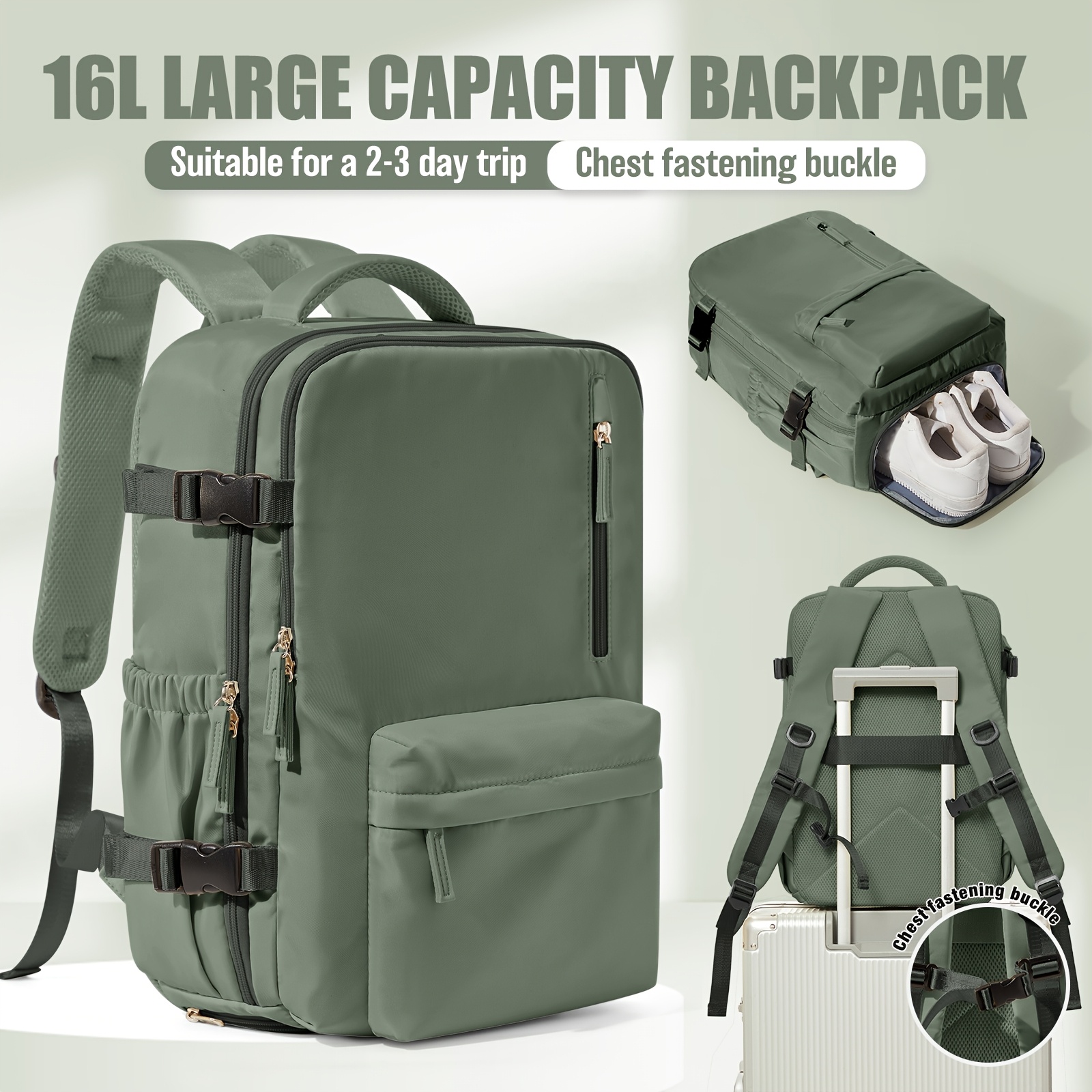 travel backpack sold on Temu United States