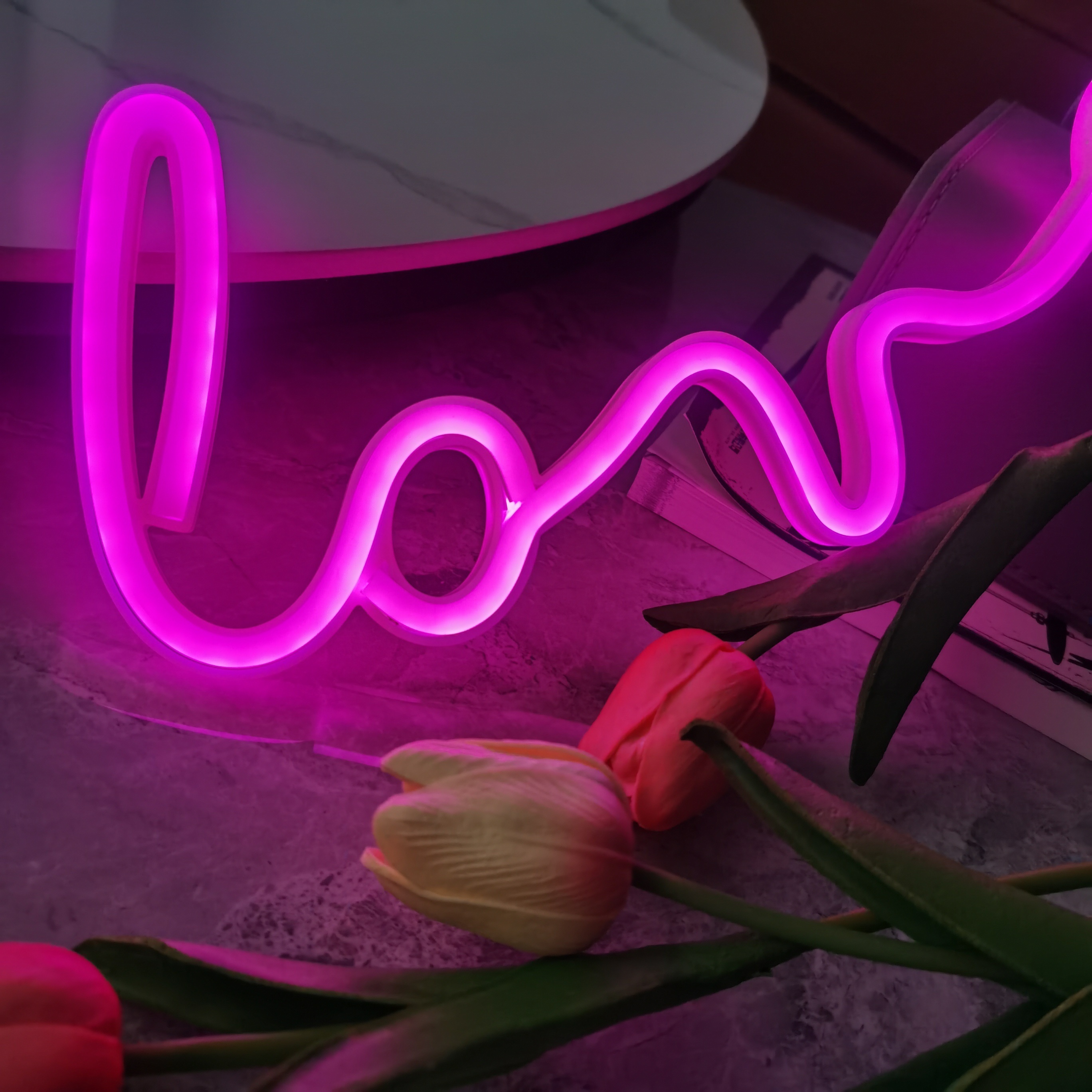 Neon Love Sign Light Led Creative Shape Wall Desk Decor - Temu Australia