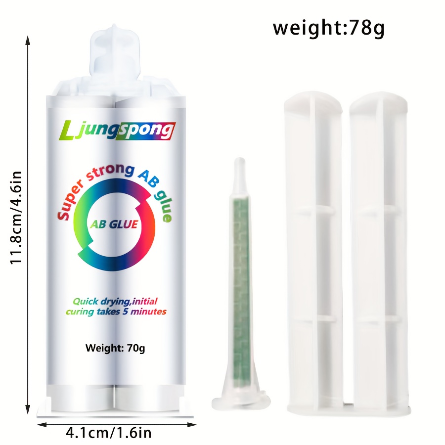 Super Strong Epoxy Ab Glue, 70g Tube, Waterproof Bonding For Multiple Materials Including Metal ...