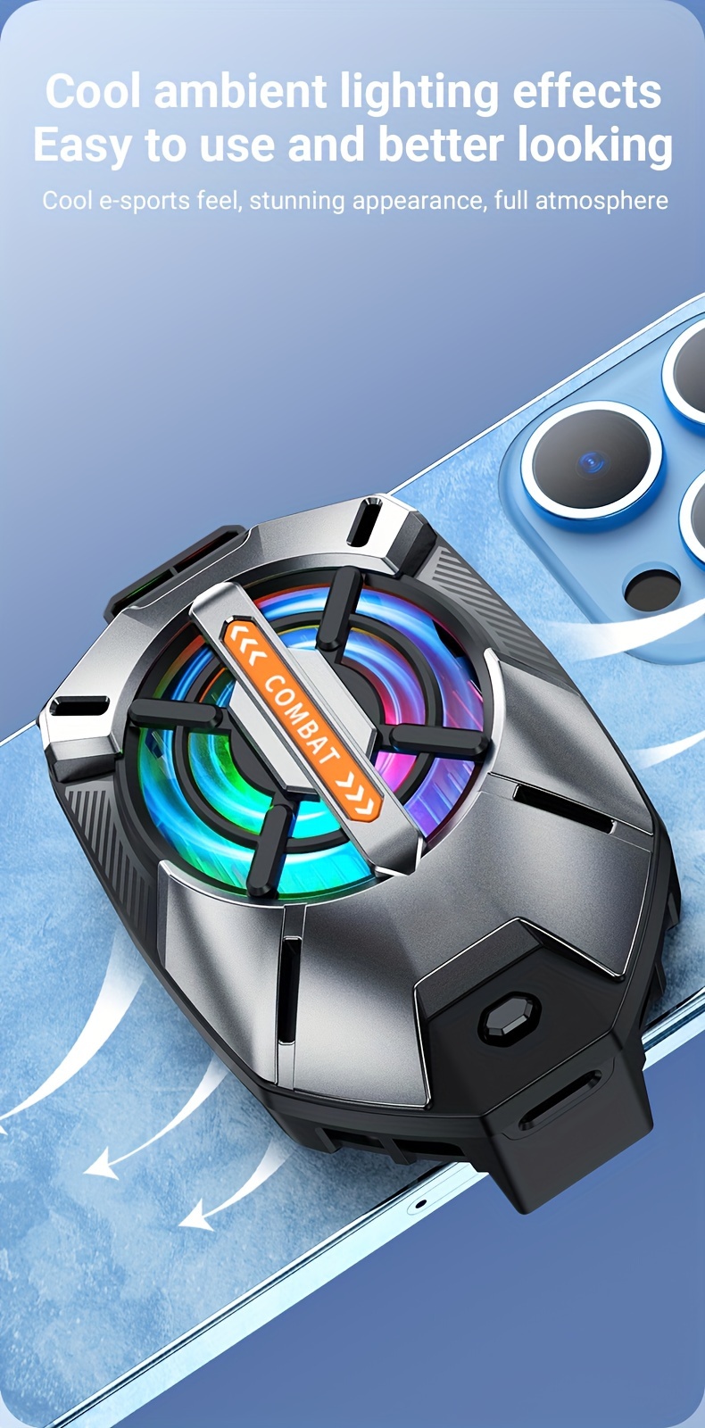 Clip Smartphone Cooler: High performance Silent Turbo - Temu