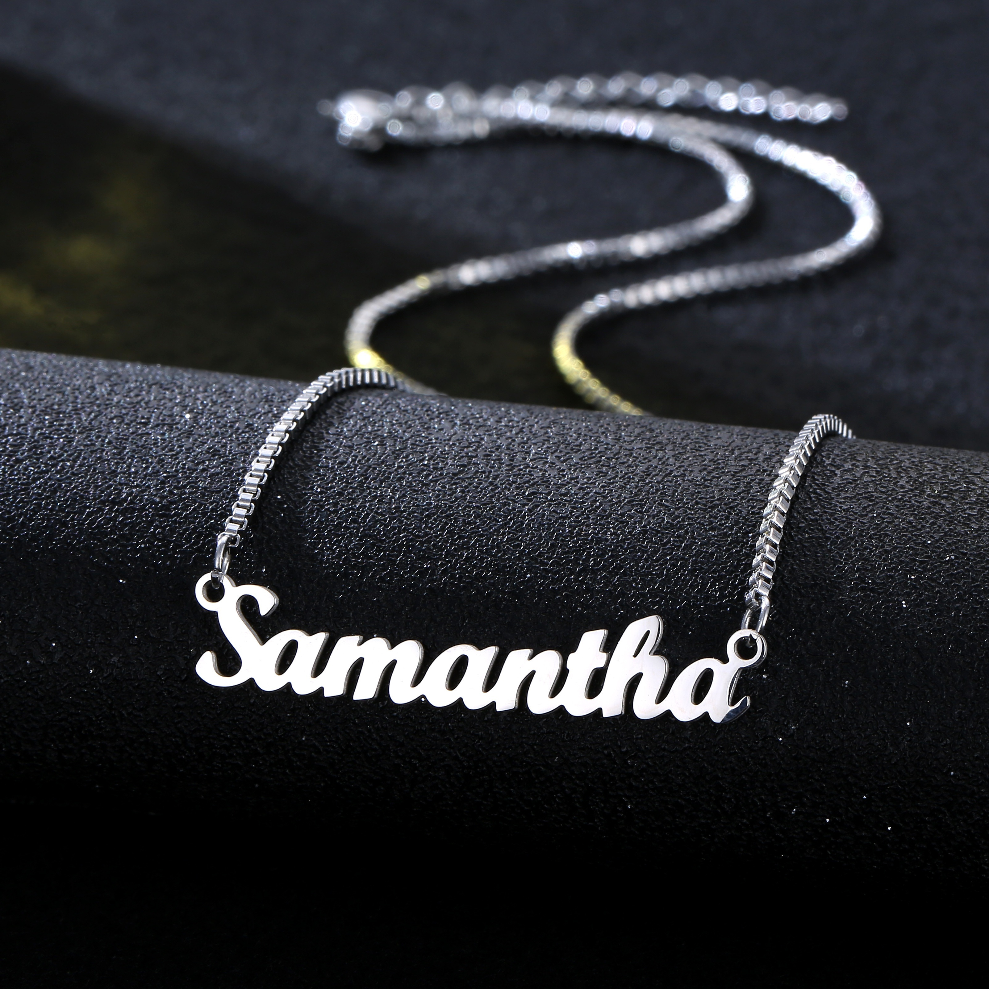 custom name jewelry necklaces sold on Temu United States