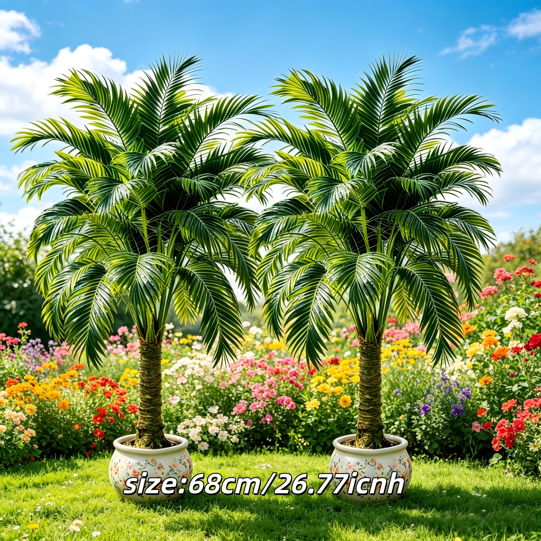 artificial palm trees sold on Temu United States