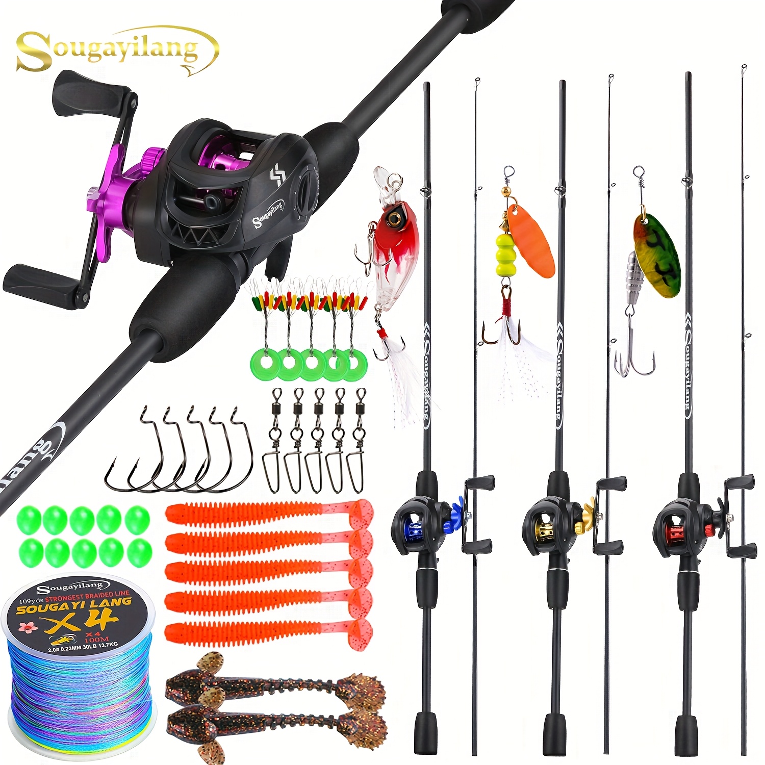 fishing rods and gear sold on Temu United States