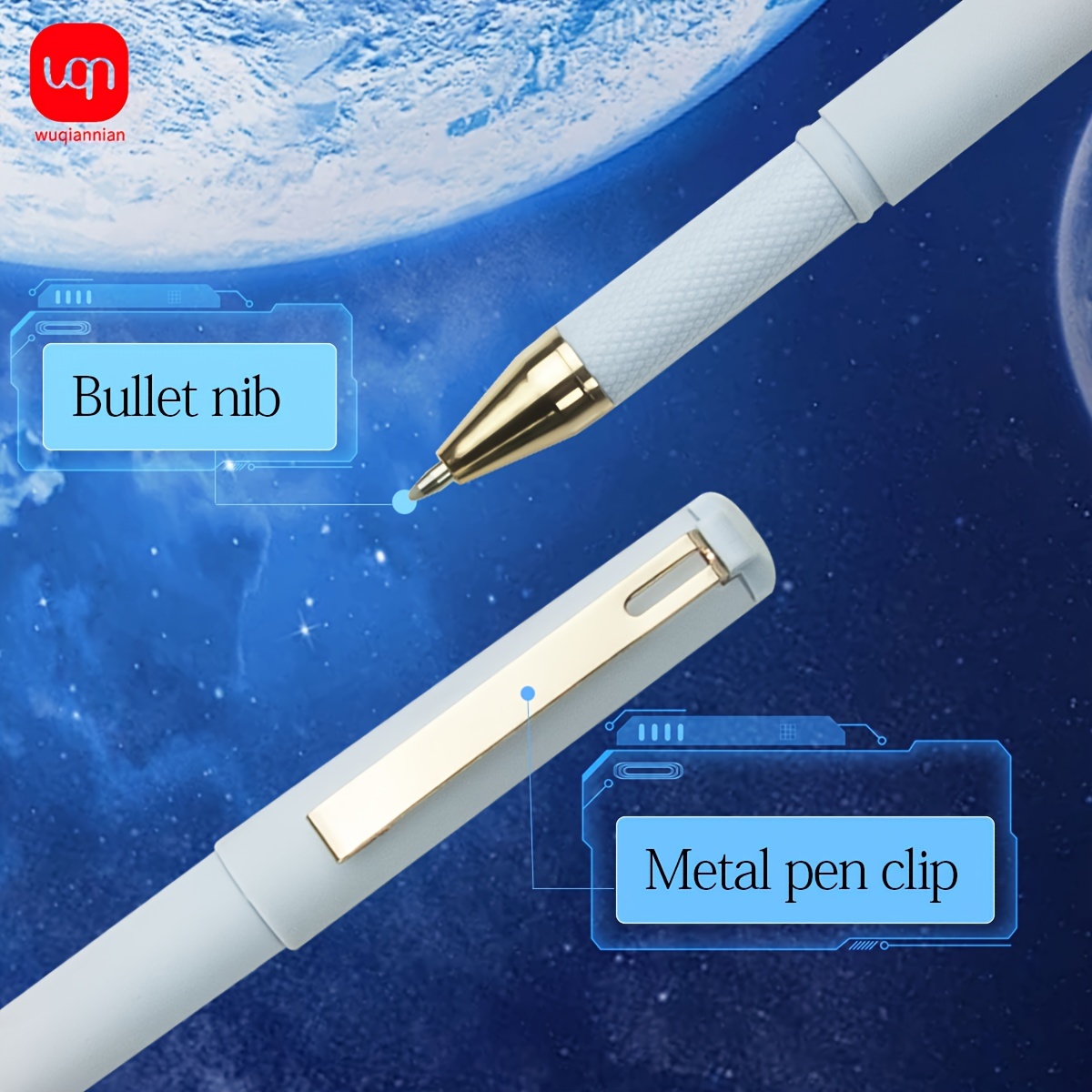 Wuqiannian Gel Ink Rollerball Pens Set - Ergonomic, Water-resistant ...