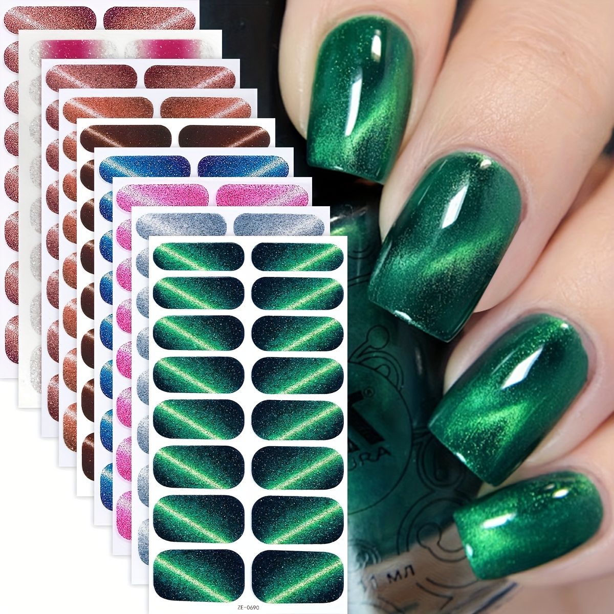 uv gel nail stickers sold on Temu United States