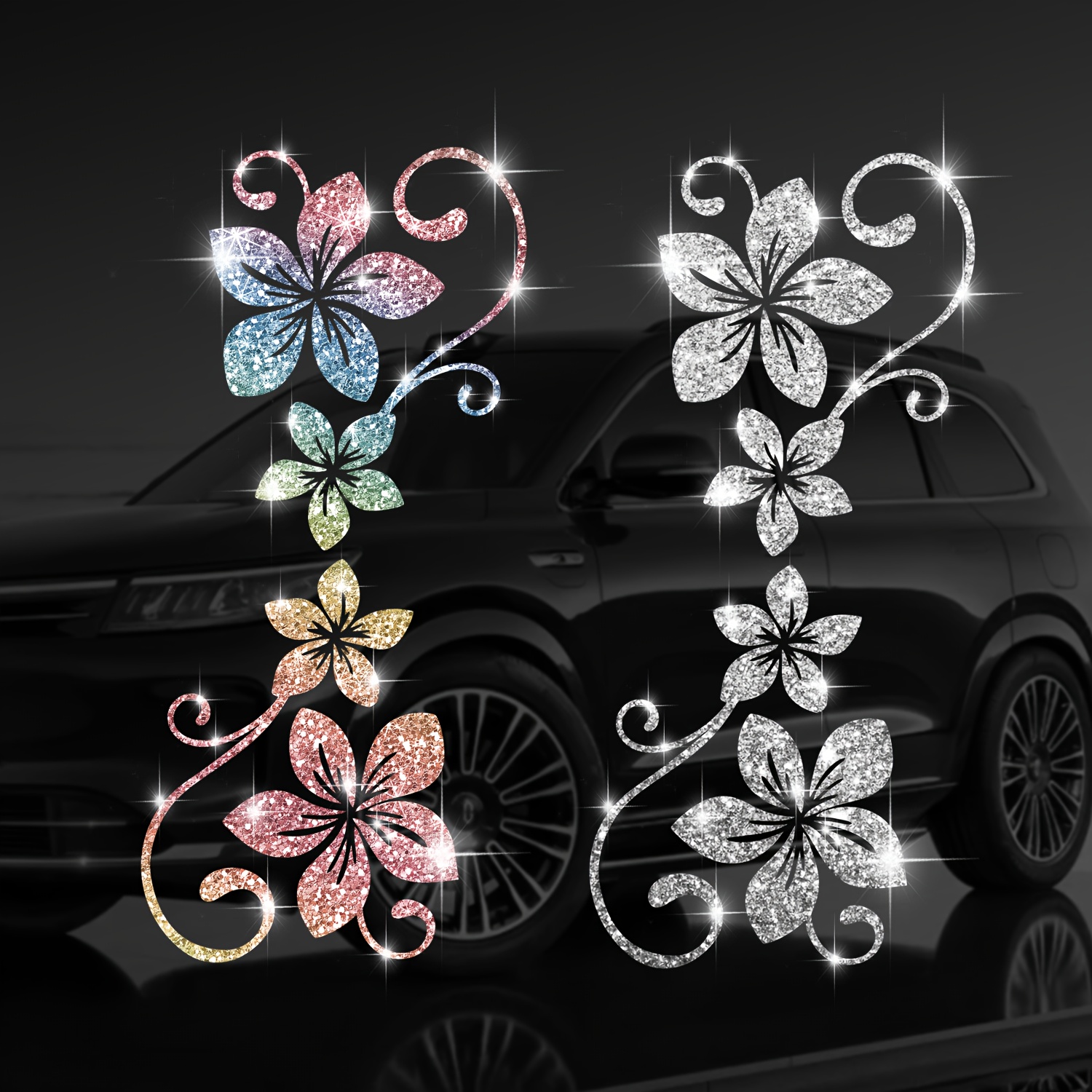 flower car stickers sold on Temu United States