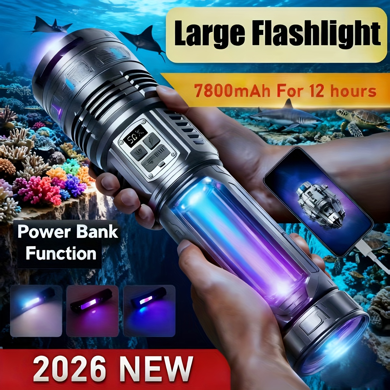 flashlights sold on Temu United States