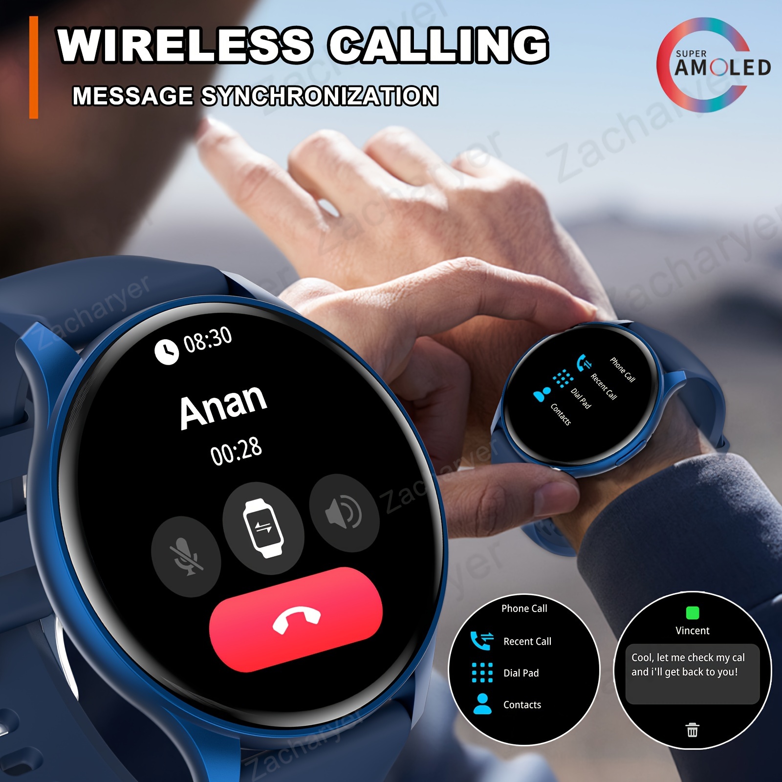 Smartwatch With Amoled Display, Wireless Calling, Various Sports Modes ...