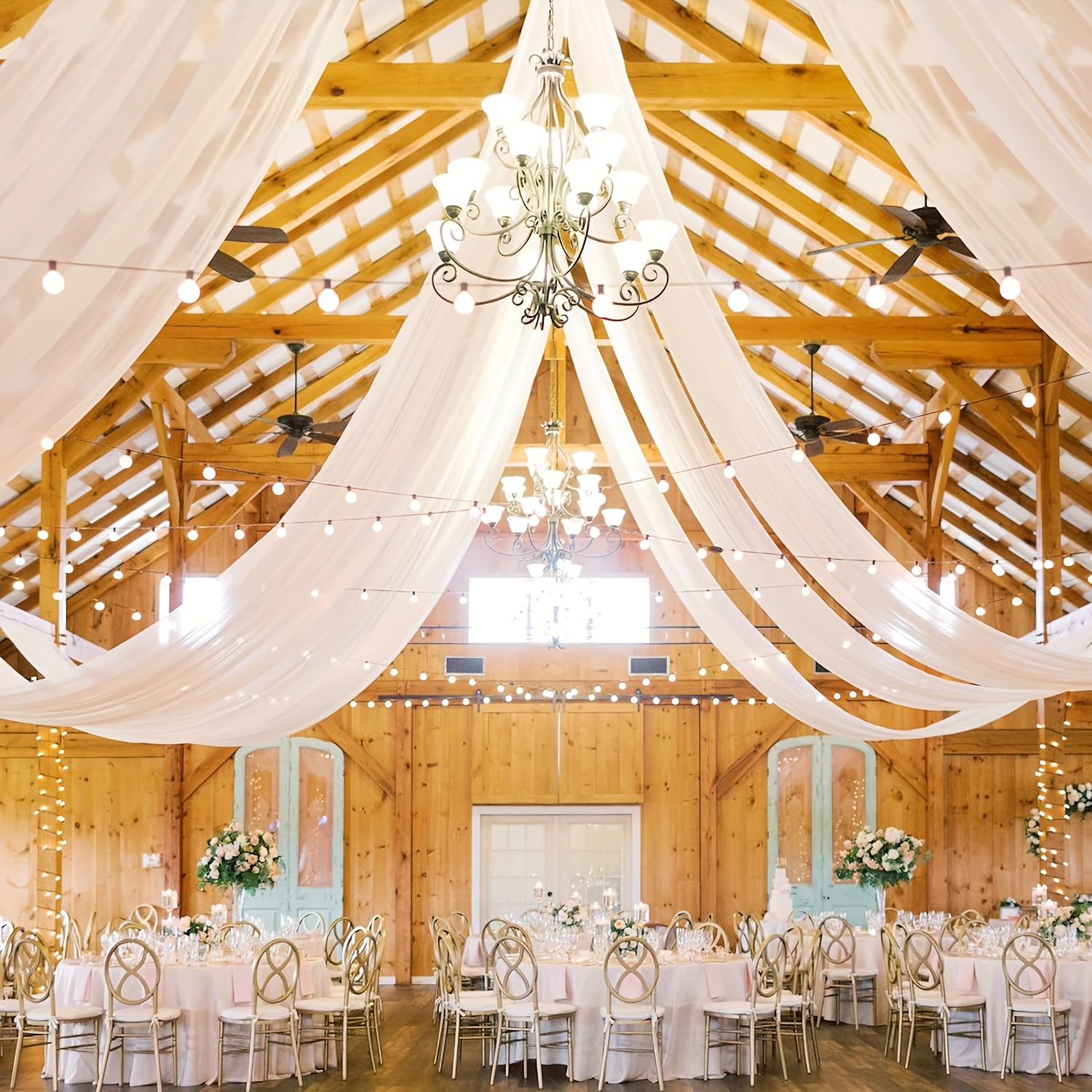 ceiling drapes sold on Temu United States