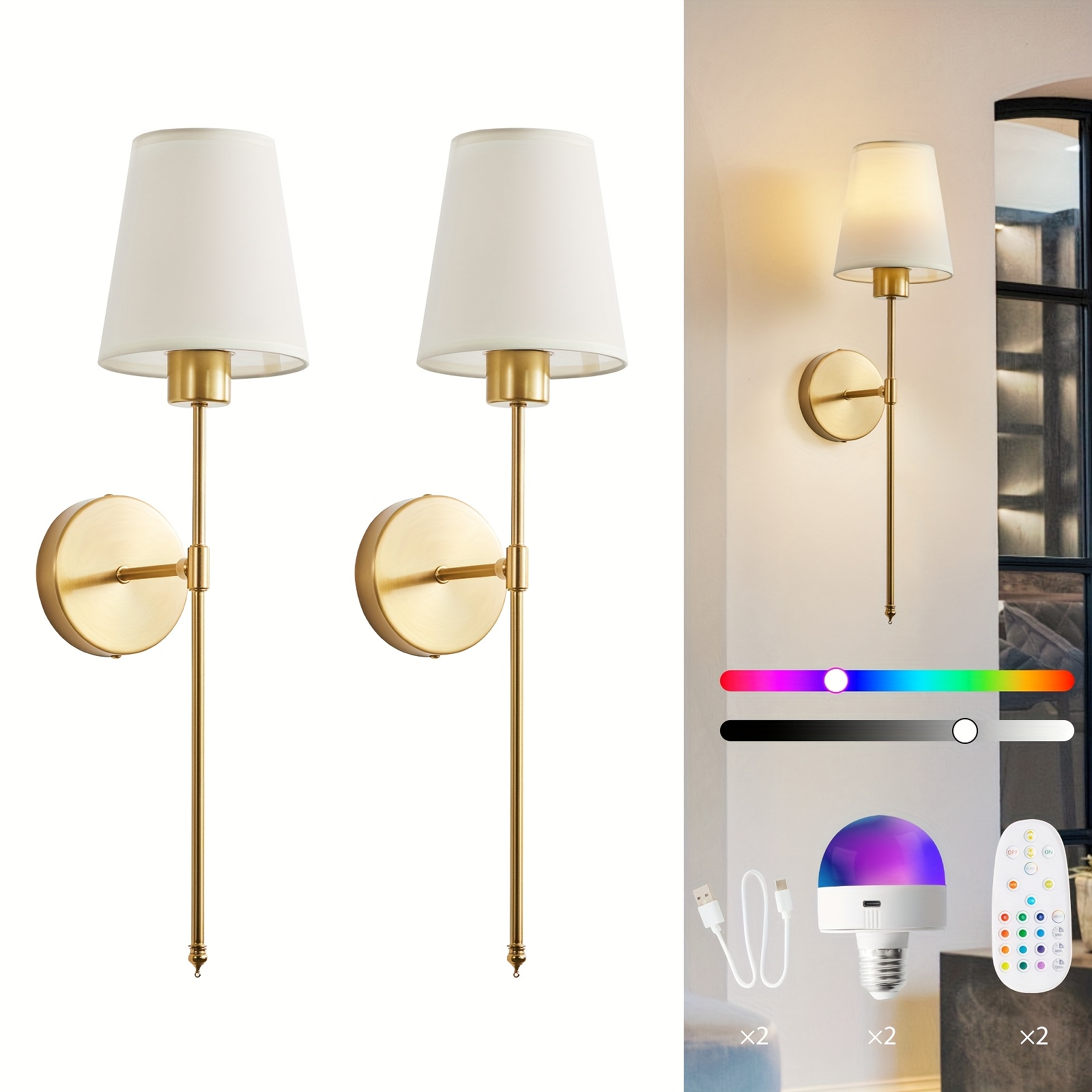 led wall lights sold on Temu United States