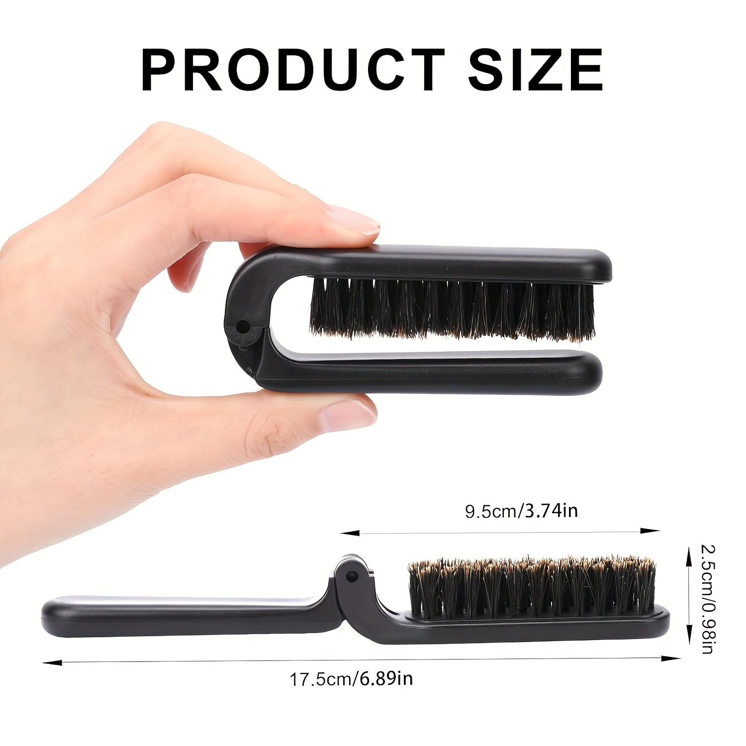 Compact Folding Hair Brush Bristle Anti static Portable - Temu