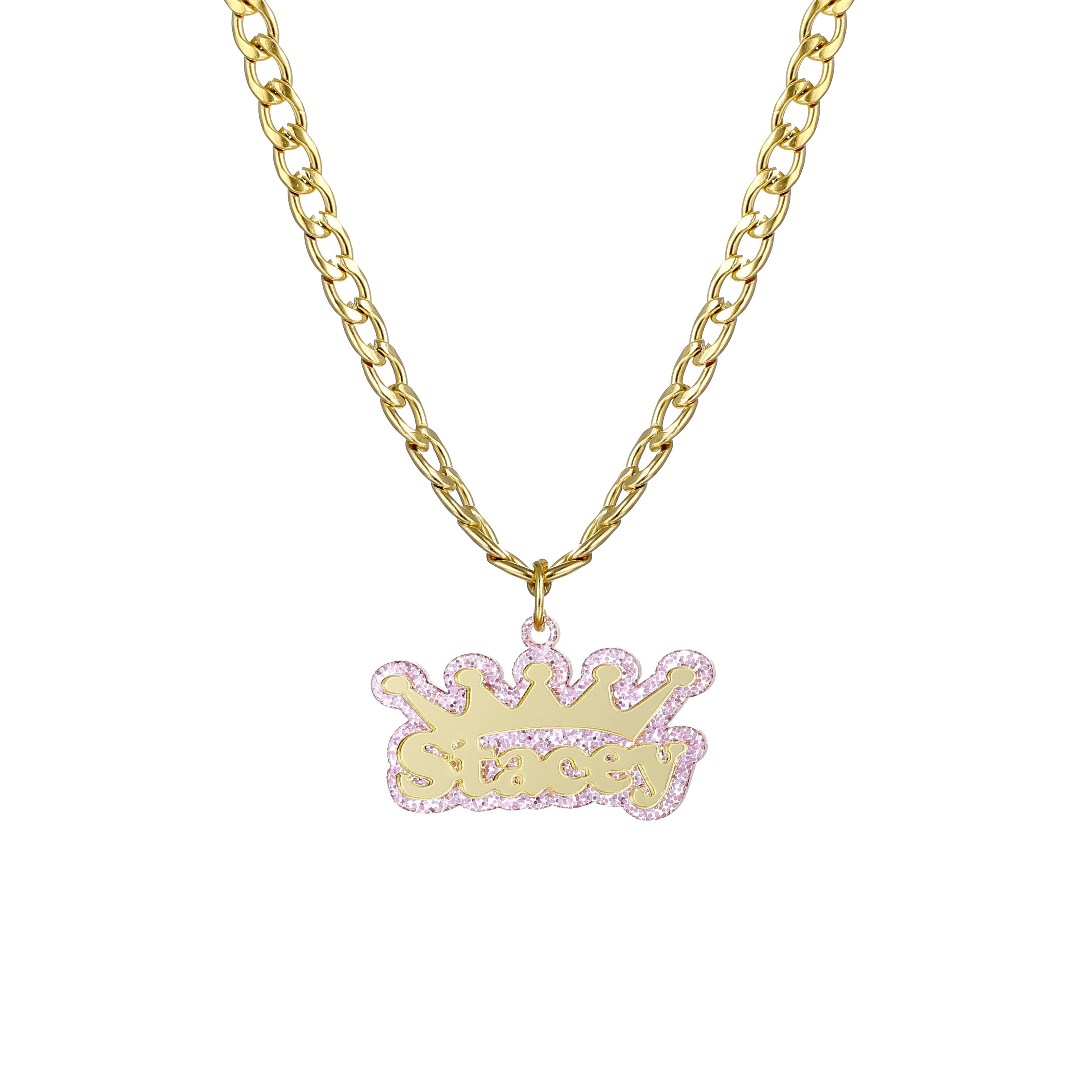 Personalized Customized Acrylic Nameplate Pendant Necklace - Temu ...