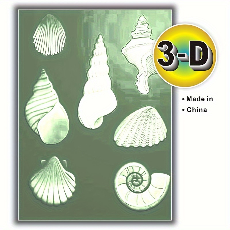 3d Embossed Relief Folder Shell Pattern Plastic Embossing - Temu United Kingdom