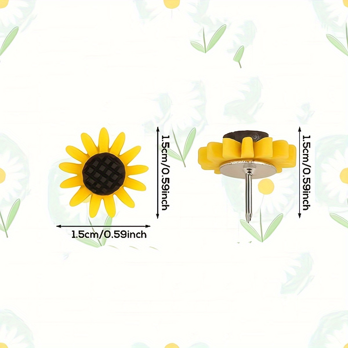 Sunflower Push Pins Cute Decorative Thumb Bulletin - Temu