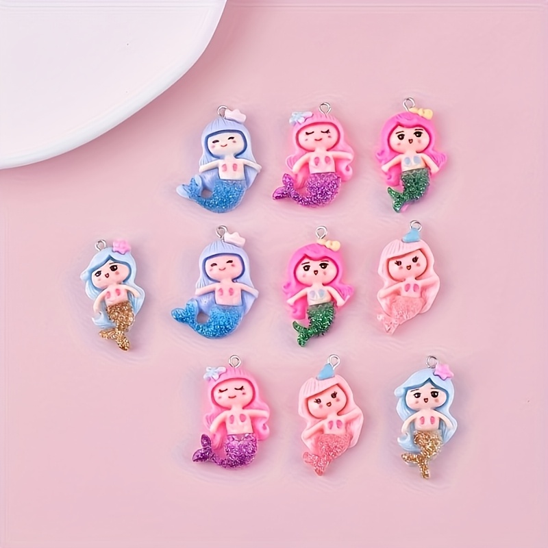 mermaid resin charms sold on Temu United States