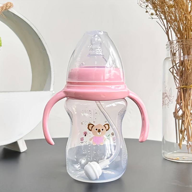 Cute Safe Bottle Handle Straw Milk Bottle Home Feeding - Temu Australia