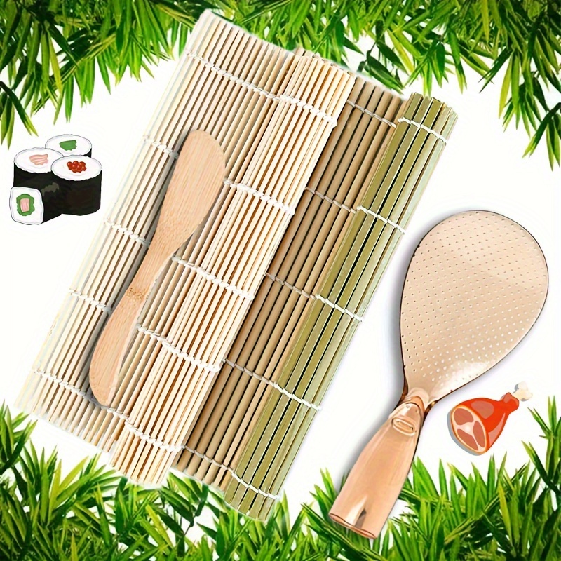 Complete Japanese Sushi Making Kit Bamboo Rolling Mat Rice - Temu