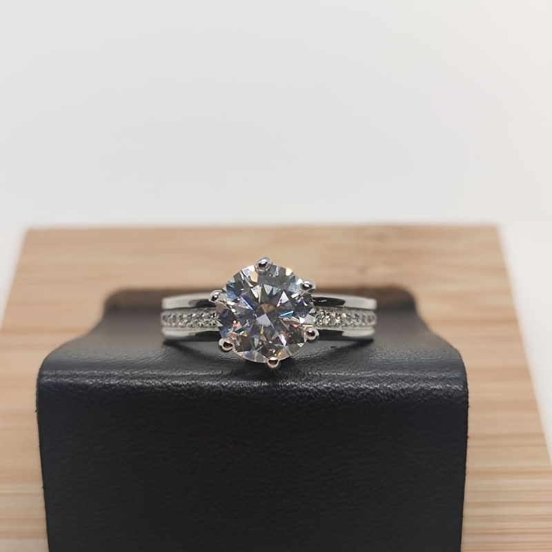 1/2/3 Carats Moissanite Ring Men's Luxurious Ring Daily Wear - Temu ...