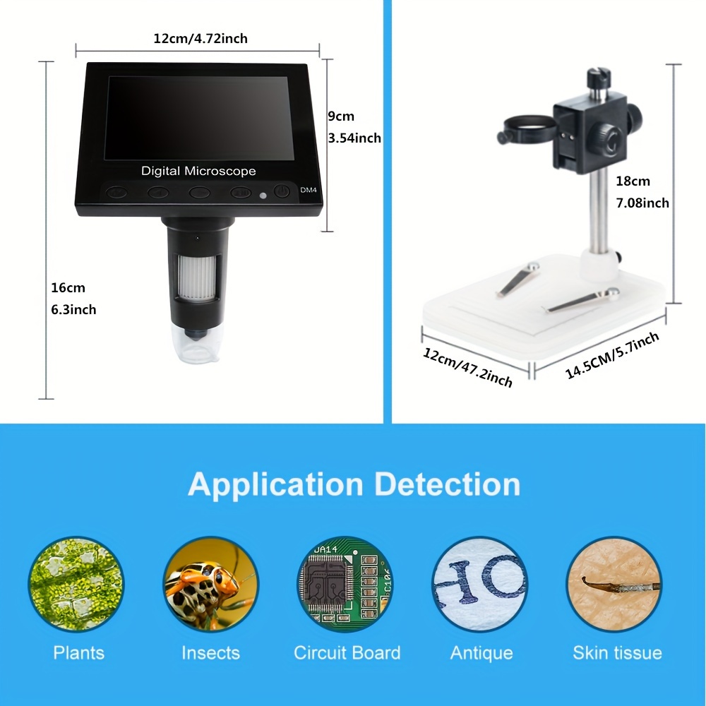 Digital Microscope Lcd Monitor Digital Coin Microscope 1000x - Temu