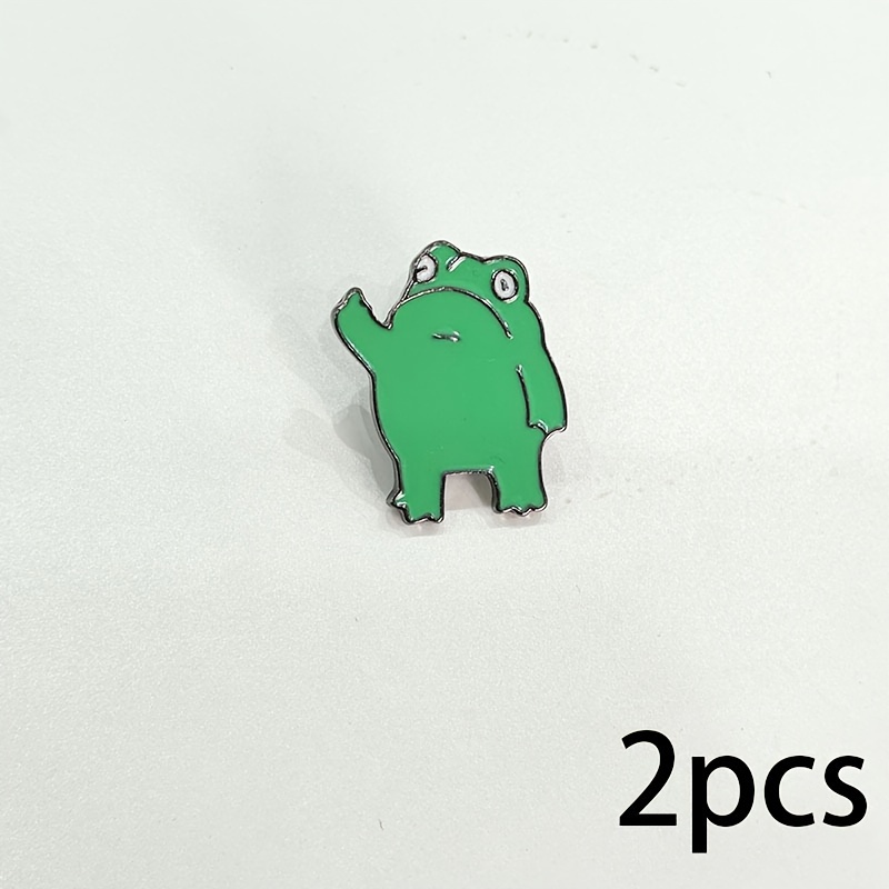 Cute Lovely Cartoon Frog Brooches Gesture shaped Clothing - Temu Ireland