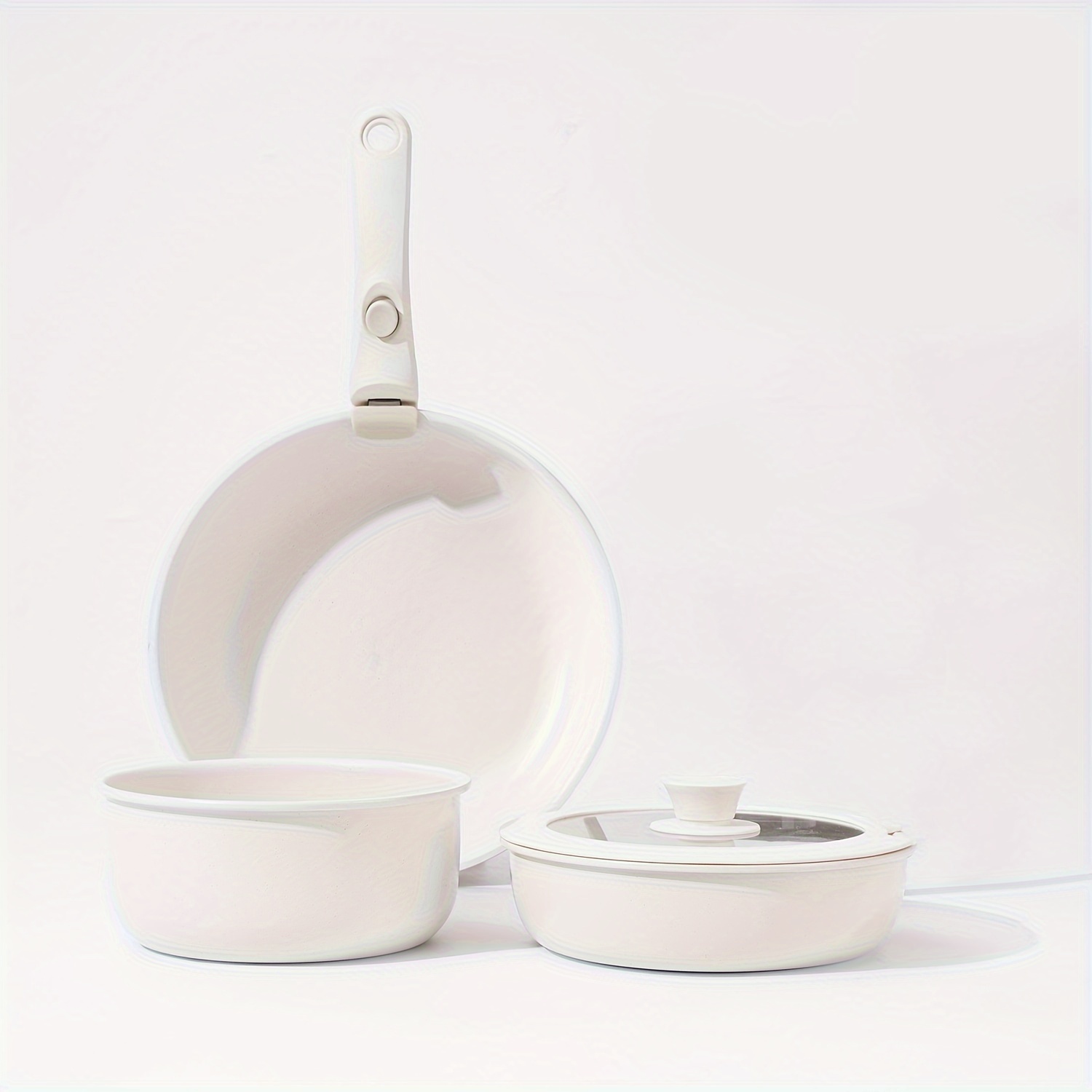 Innovative Chic Non Stick Cookware Set Detachable Handles - Temu