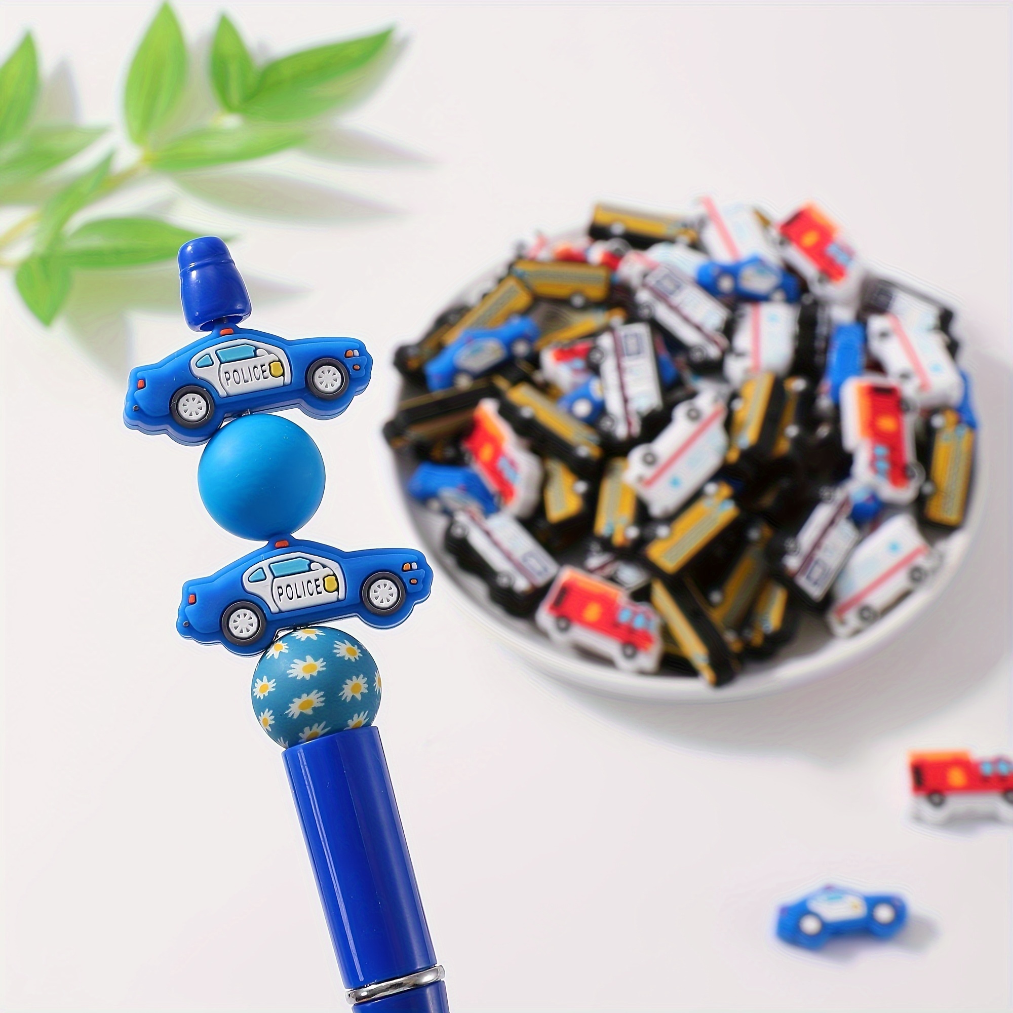 Silicone Bead Sorting Set Police Car Ambulance - Temu