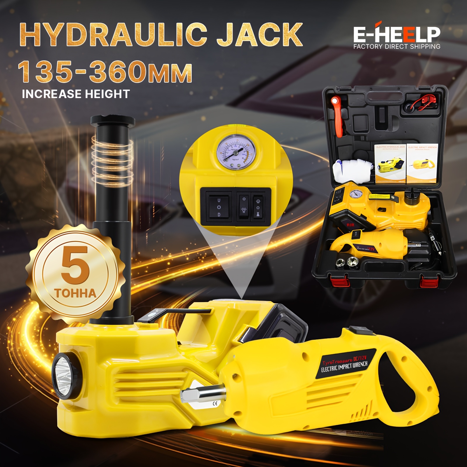 car jack lift electric sold on Temu United States