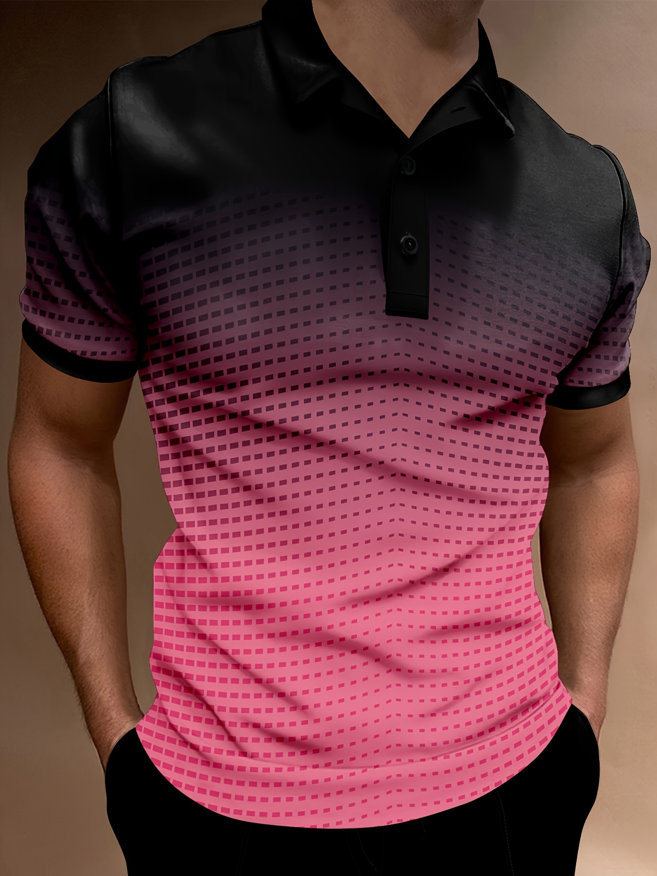 Plus Size Mens Gradient Color Polka Dots Graphic Print Golf Temu New