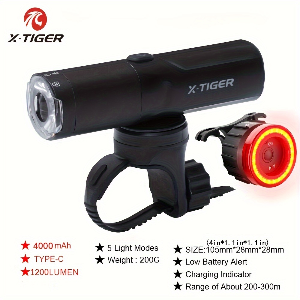 400 Lumens/800 Lumens/1200 Lumens/1500 Lumens Bike Light Set - Temu ...