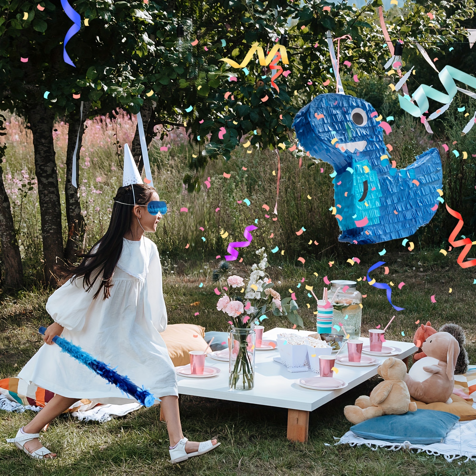 Dinosaur Pinata Birthday Party Eye Mask Short Stick Perfect - Temu