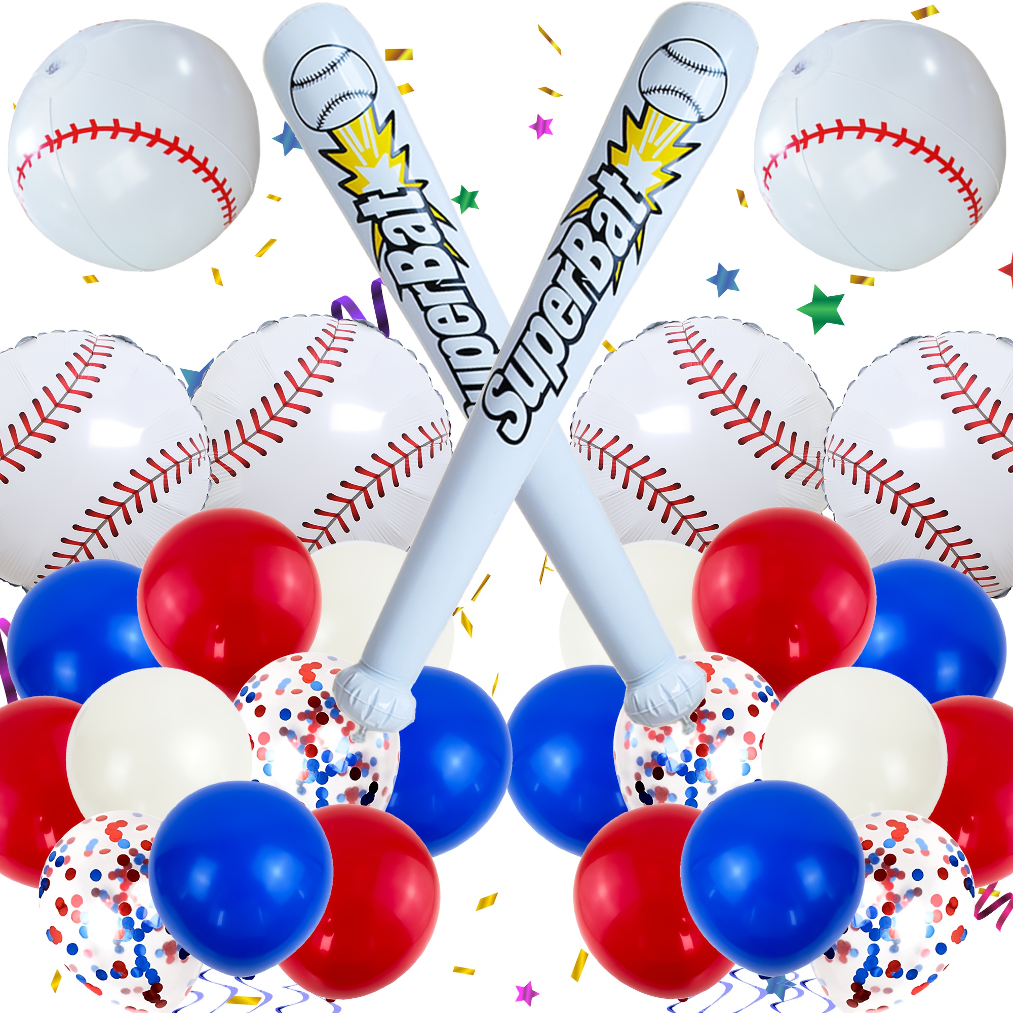 Baseball Party Pack: Inflatable Bat Balloons - Temu